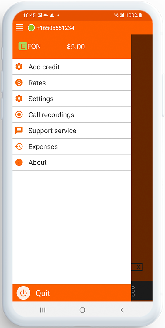 eFon -International phone calls. Best rates. Excellent quality.